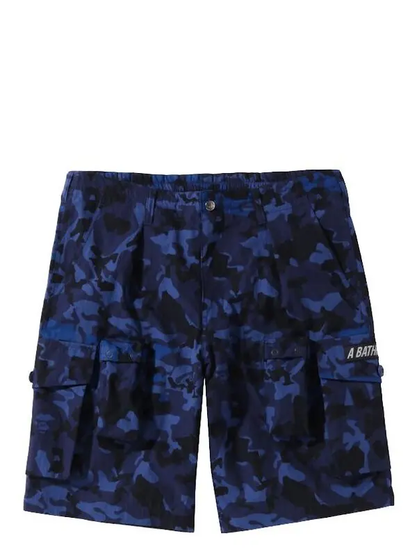 BAPE Camo Pocket Wide Fit Shorts - Navy Blue