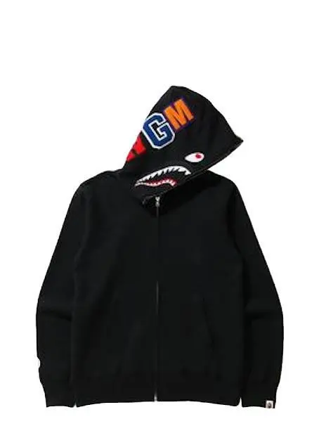 BAPE Shark Full Zip Hoodie Fw20 - Black