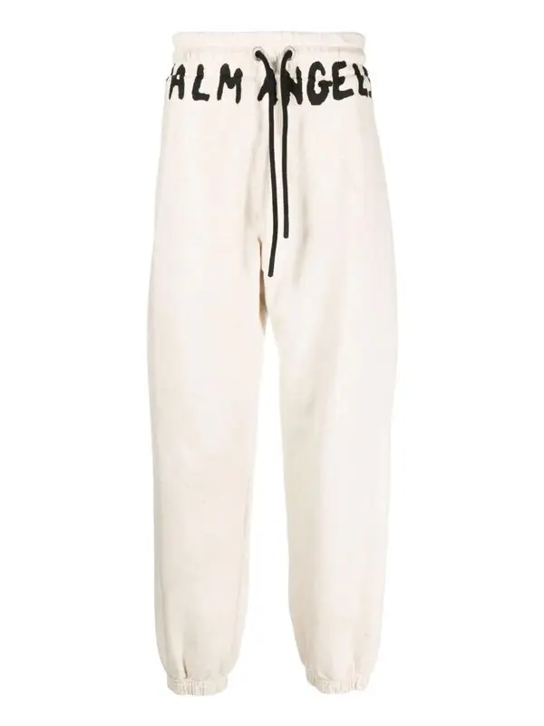 Palm Angels Seasonal Logo Vintage Sweatpants - White/black