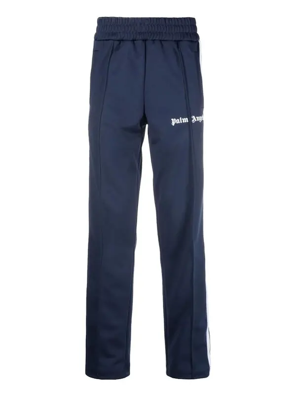 Palm Angels Side Stripe Track Pants - Navy Blue/white Ss22