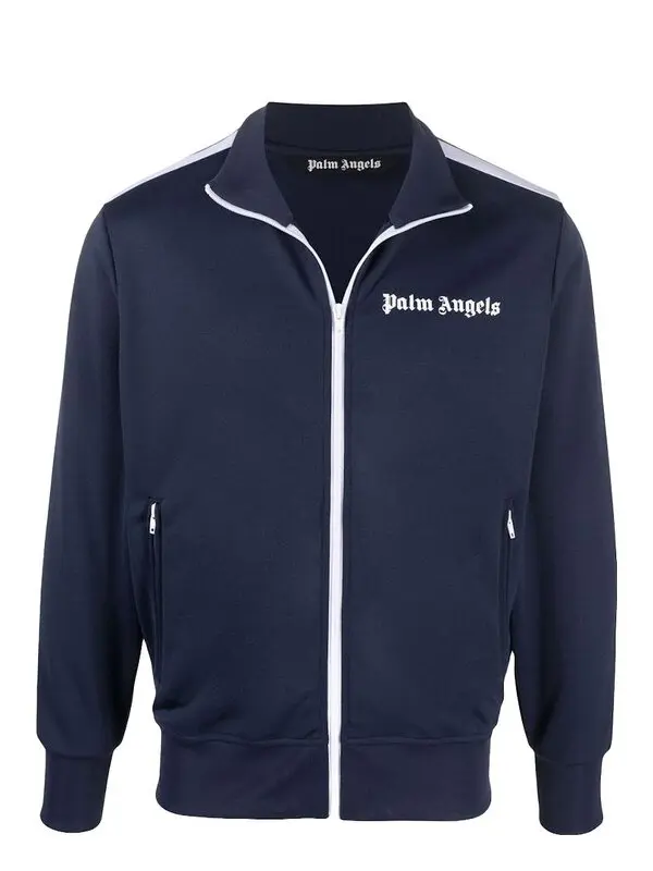 Palm Angels Track Jacket - Navy Blue/white/black Ss22