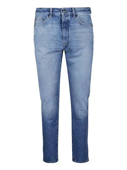 Palm Angels Side Striped Slim Fit Jeans - Blue