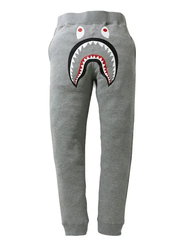A BATHING APE Shark Slim Sweatpants - Gray