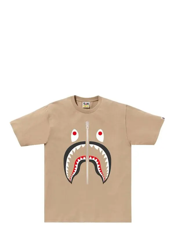 A BATHING APE Shark Tee Shirt - Beige