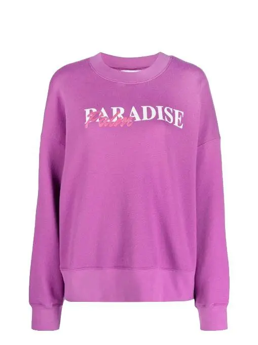 Palm Angels Slogan Print Sweatshirt - Purple