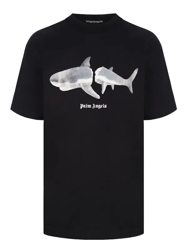 Palm Angels Shark T-shirt - Black/white