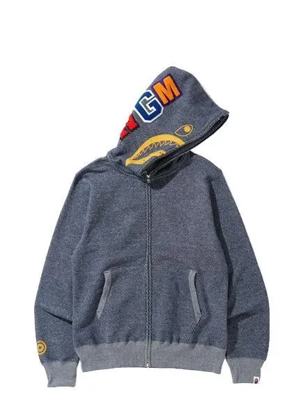 BAPE Shark Full Zip Hoodie - Navy Blue