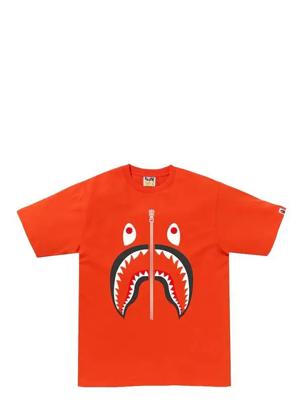 A BATHING APE Shark Tee Shirt - Orange