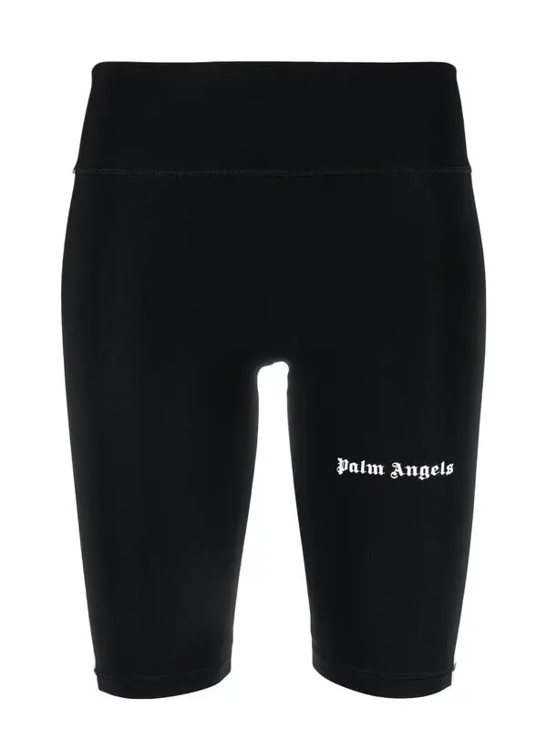 Palm Angels Training Track Cyclist Shorts - Black/white
