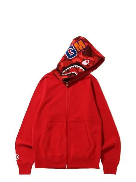 A BATHING APE Shark Full Zip Hoodie - Red