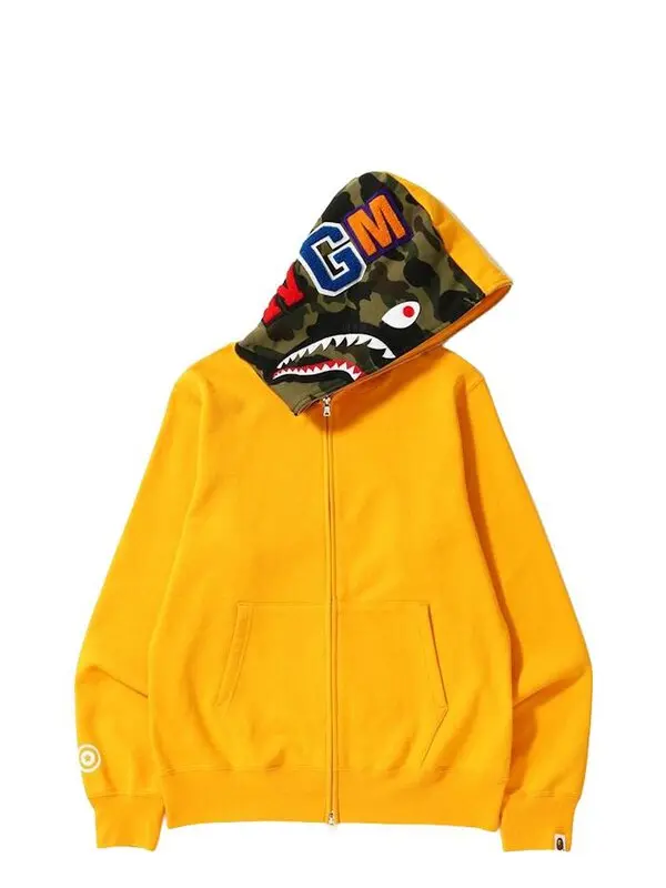 BAPE Shark Full Zip Hoodie - Yellow