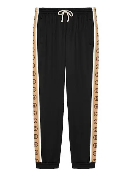 Gucci Loose Technical Jersey Jogging Pant - Black