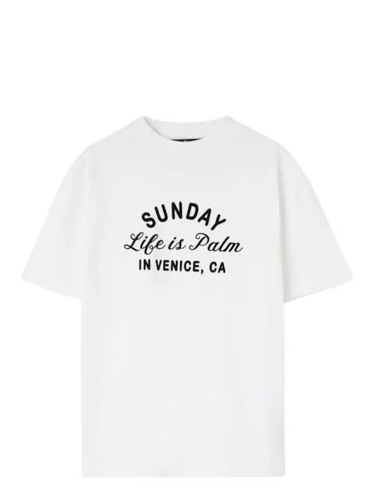 Palm Angels Sunday Classic T-shirt - White/black