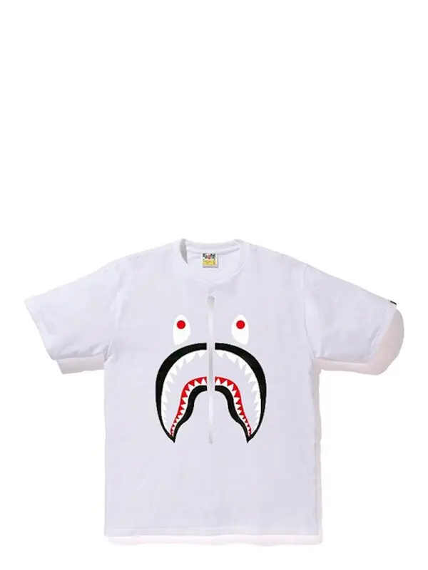 A BATHING APE Shark Tee Shirt Tee Shirt - White/black