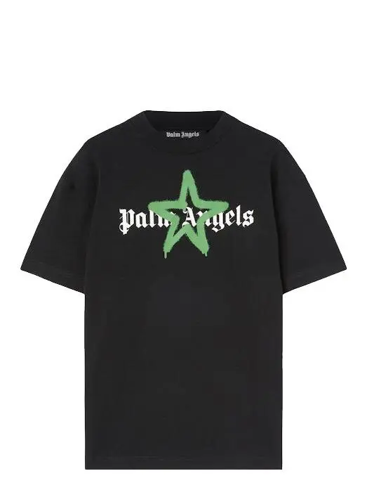 Palm Angels Star Sprayed T-shirt - Black/green