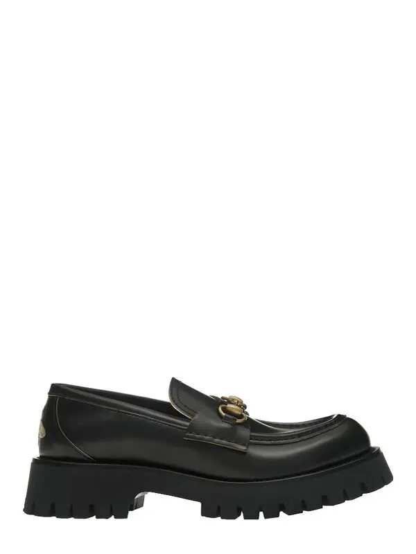 Gucci Lug Horsebit 30mm Platform Loafer - Black/gold