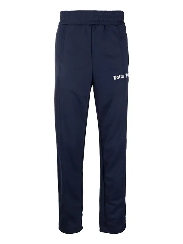 Palm Angels Side Stripe Straight Leg Track Pants - Fw 21 Navy Blue White