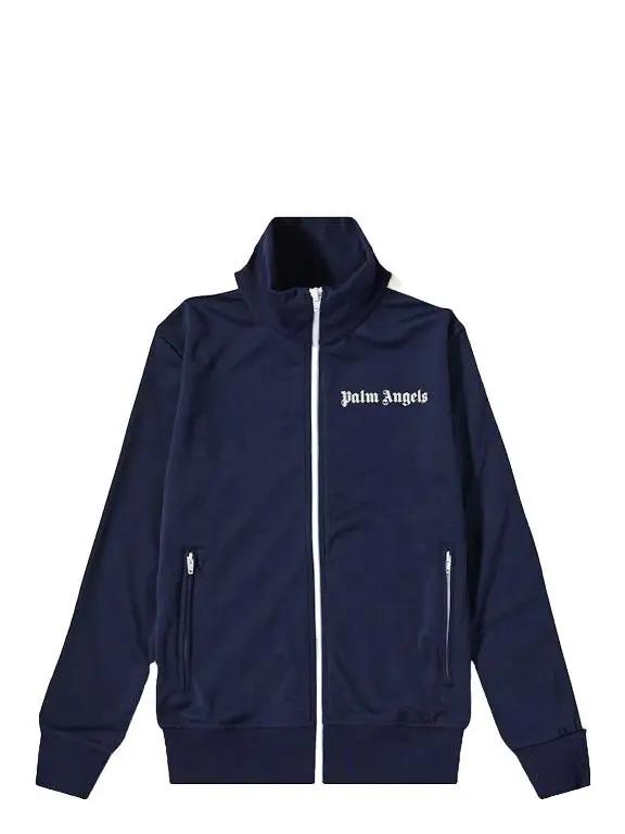 Palm Angels Track Jacket - Navy Blue/white