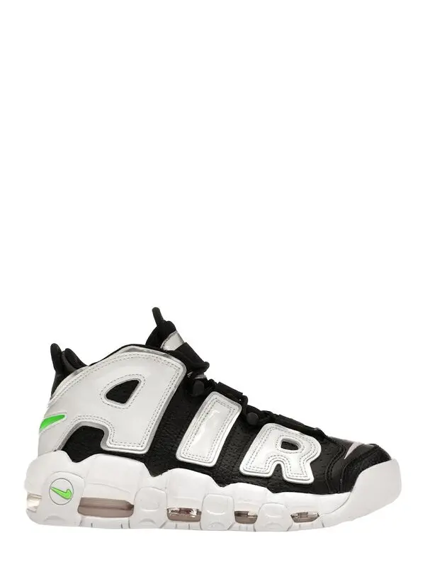 Nike Air More Uptempo Sneakers - Black/metallic Silver/green Strike
