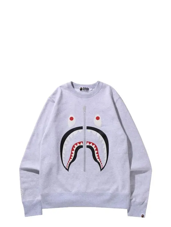 BAPE Shark Crewneck Sweatshirt - Gray