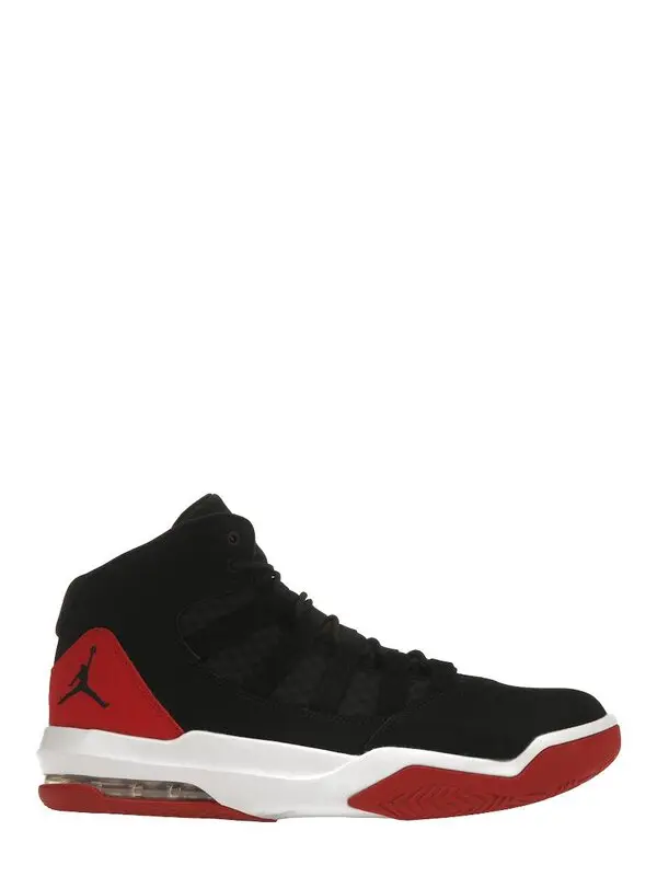 JORDAN Max Aura Suede High-top Sneakers - Black/gym Red