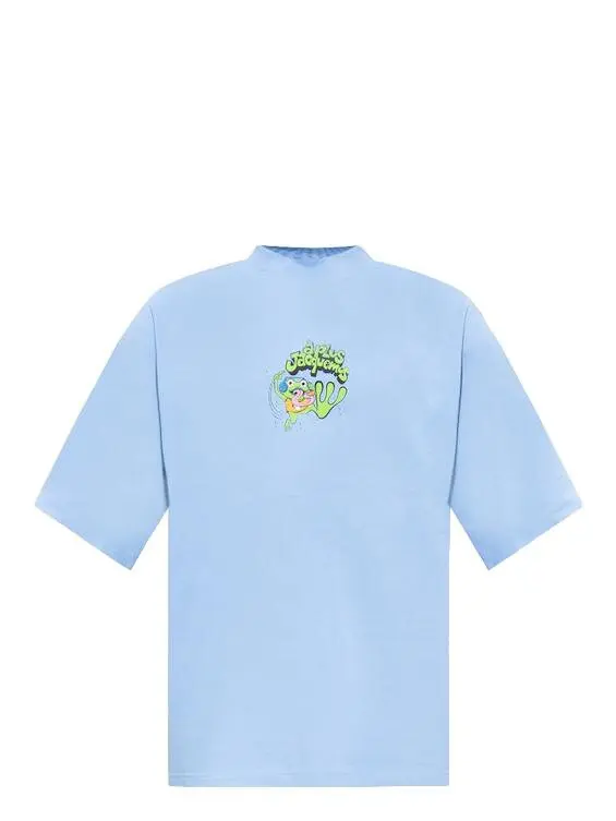 Jacquemus Le T-shirt Grenouille Frog Print T-shirt - Light Blue