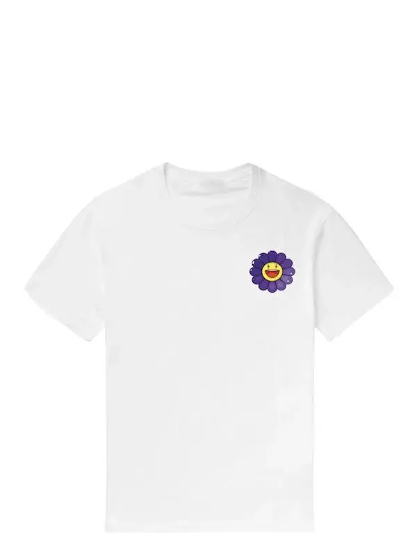 J BALVIN Morado X Takashi Murakami Flower Tee Shirt - White