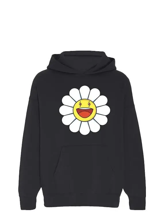 J BALVIN Blanco X Takashi Murakami Large Flower Hoodie - Black