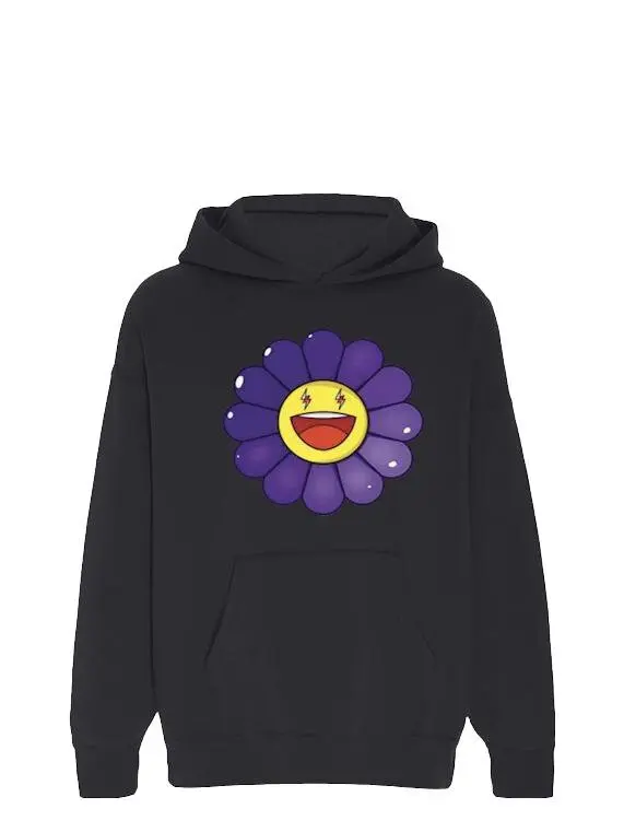 J BALVIN Morado X Takashi Murakami Large Flower Hoodie - Black