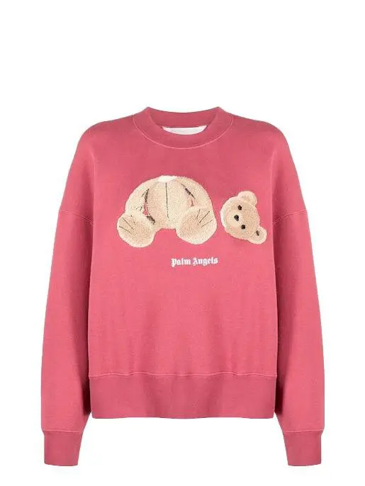 Palm Angels Teddy Bear Sweatshirt - Punch Pink