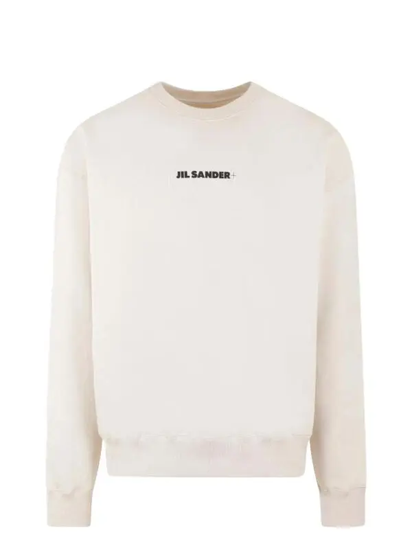 JIL SANDER Logo Sweatshirt - Light Beige