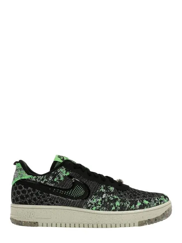 Nike Air Force 1 Low Crater Flyknit Sneakers - Black/volt