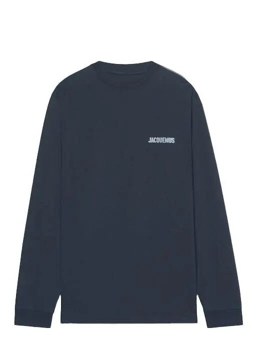 Jacquemus Le T-shirt Gelo Pool Logo Long Sleeve T-shirt - Print Ice Jacquemus Navy Blue