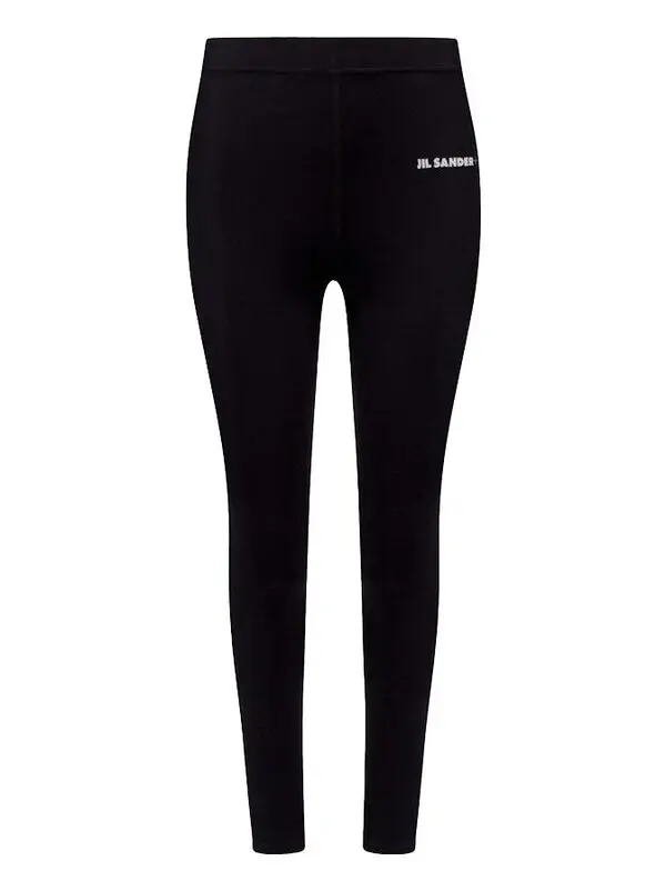 JIL SANDER Nylon Leggings - Black
