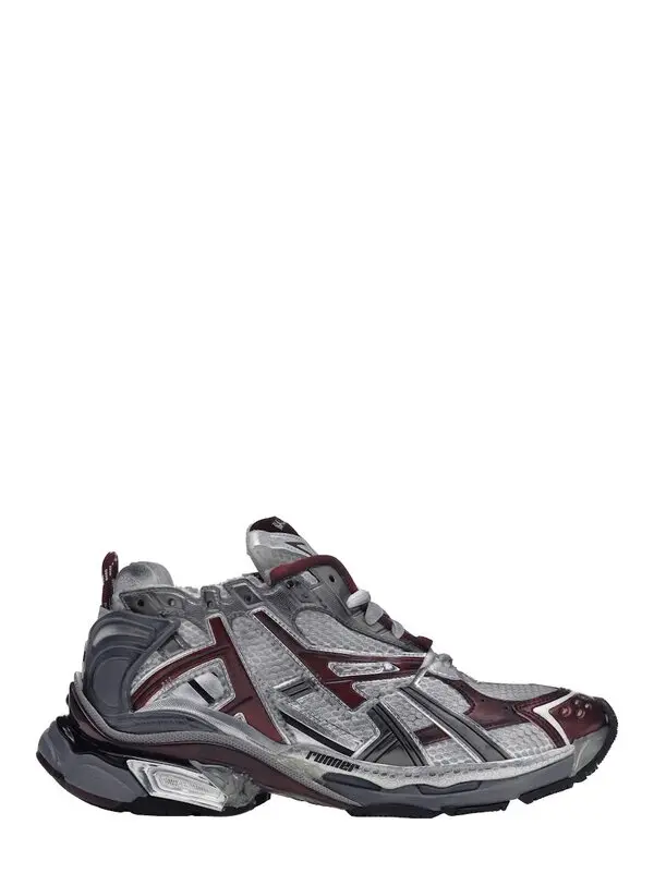 Balenciaga Runner Sneakers - White/burgundy/grey