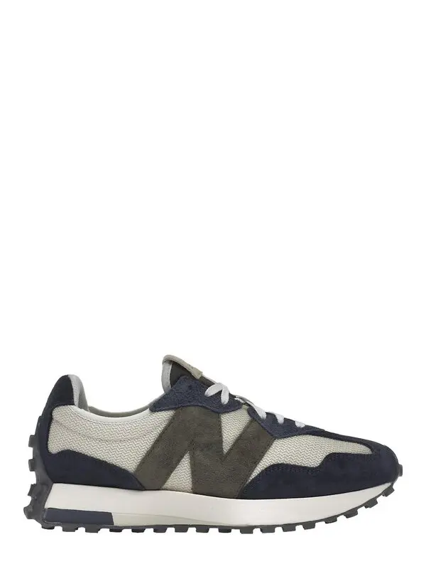 NEW BALANCE 327 Lace-up Sneakers - Navy Blue/bone/olive