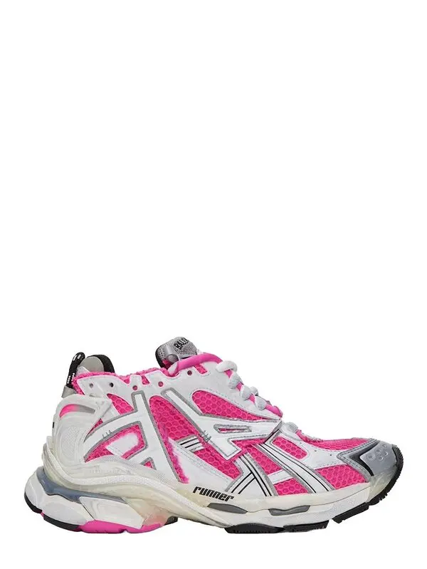 Balenciaga Runner Sneakers - White/fluo Pink/grey