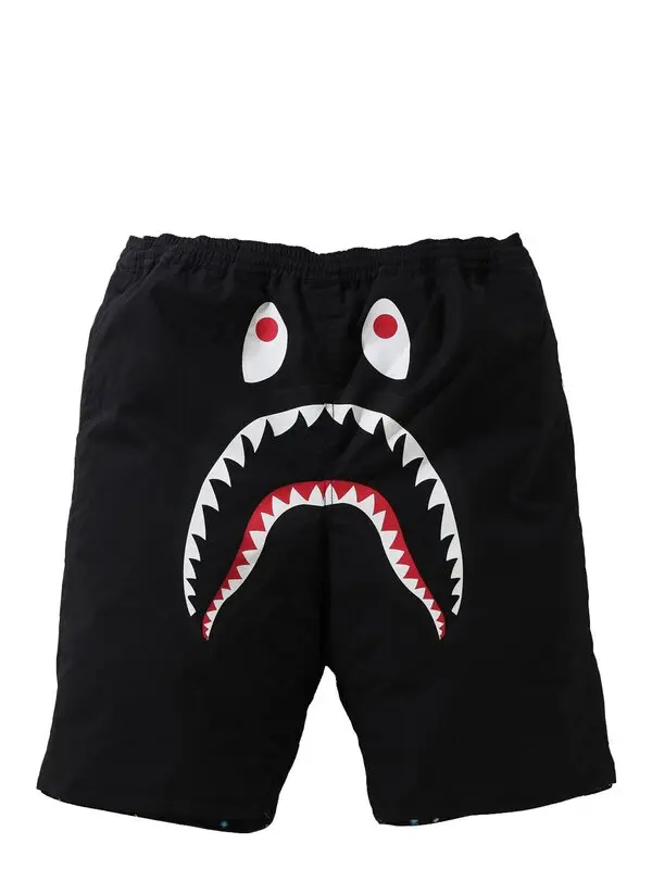 BAPE Space Camo Shark Reversible Shorts - Black