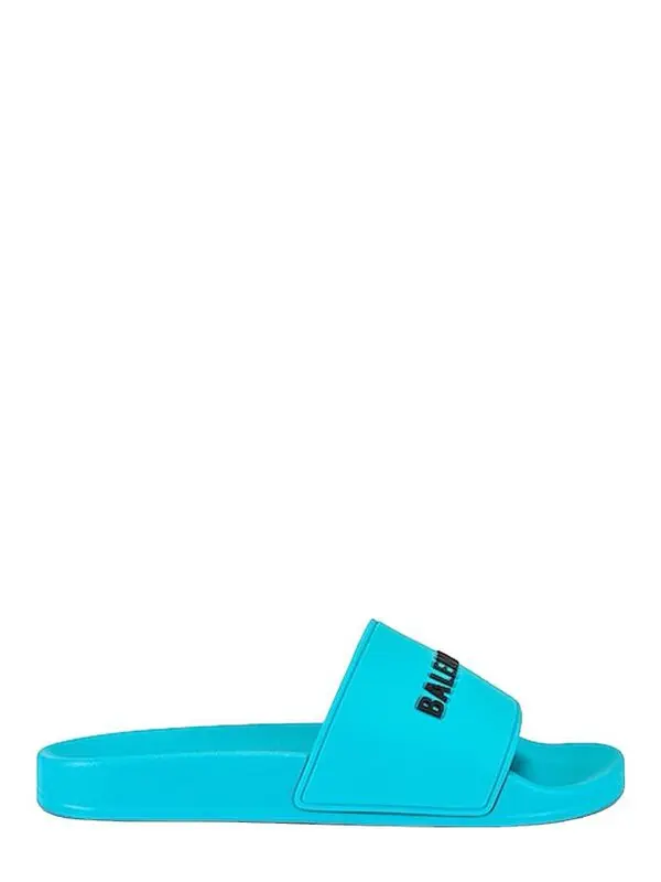 Balenciaga Pool Slides - Turquoise