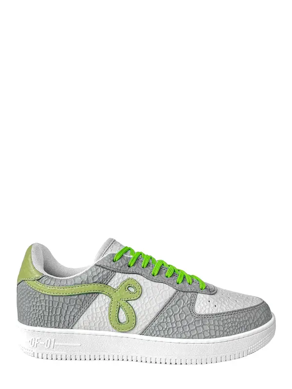 JOHN GEIGER Gf01 Green G Sneakers - Grey/white/lime Green