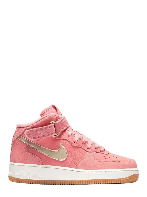 Nike Force 1 Mid Sneakers - Bright Melon/metallic Gold Star/sail