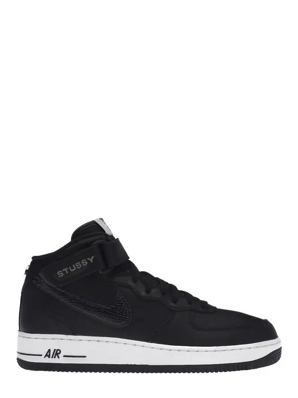 Nike Force 1 Mid Stussy Sneakers - Black/white