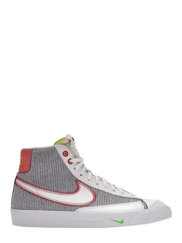 Nike Blazer Mid '77 Recycled Jersey Sneakers - Grey/white/sport Red