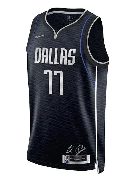 Nike Doncic Mavericks Dri-fit Nba Jersey - Black