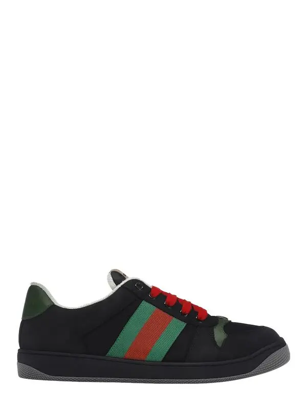 Gucci Screener Suede Sneakers - Black