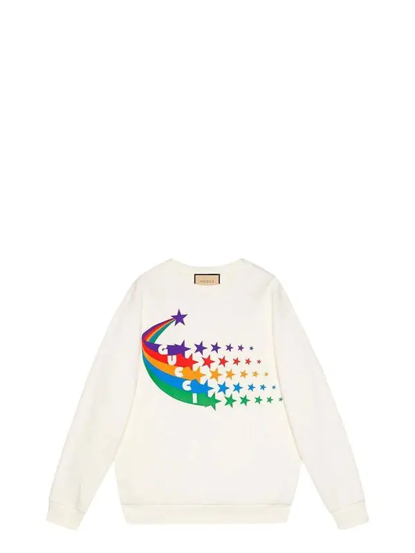 Gucci Printed Crewneck Sweatshirt - White