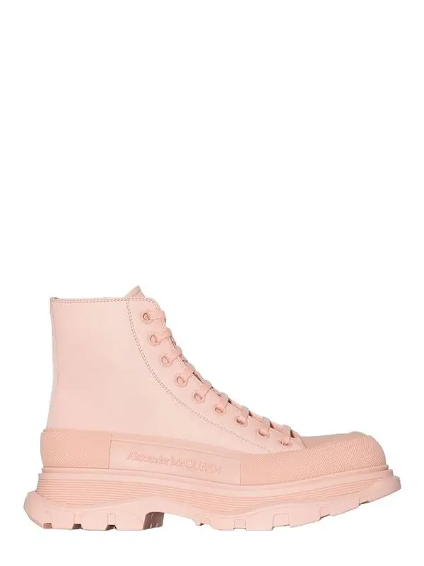 Alexander McQueen Tread Slick Boot Leather - Pink