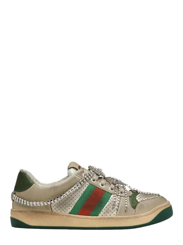 Gucci Screener Art Deco Gg Sneakers - Off White