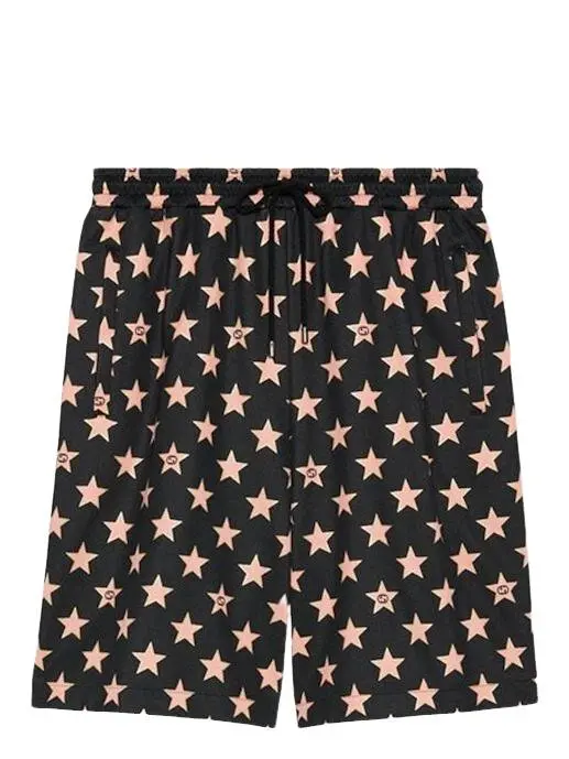Gucci Star-print Shorts - Black