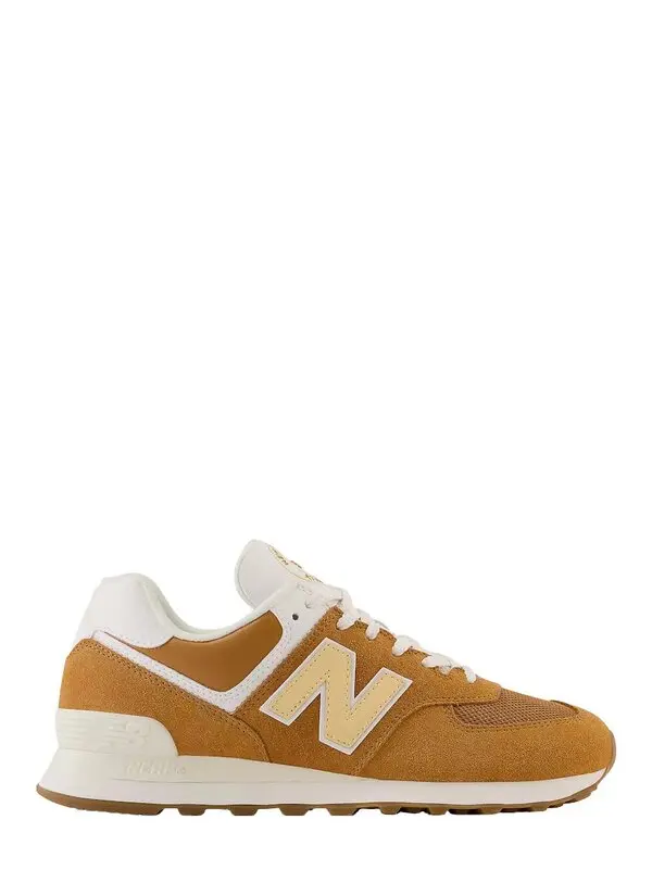 NEW BALANCE 574 Athletics Sneakers - Brown/white